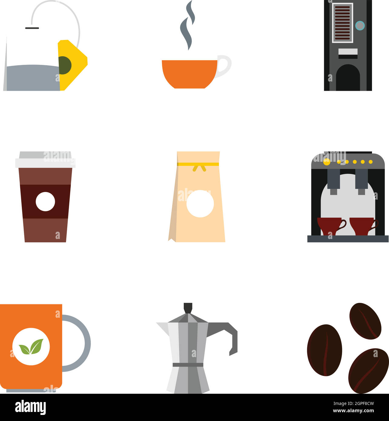 Service coffee beans Stock Vector Images - Alamy