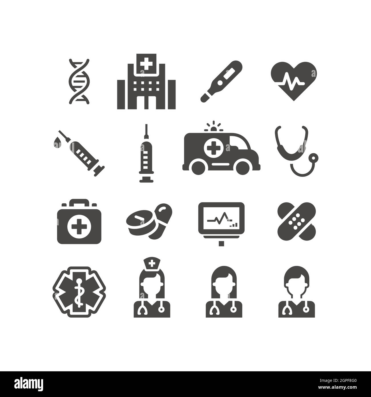 Medicine glyph icons set Cut Out Stock Images & Pictures - Alamy