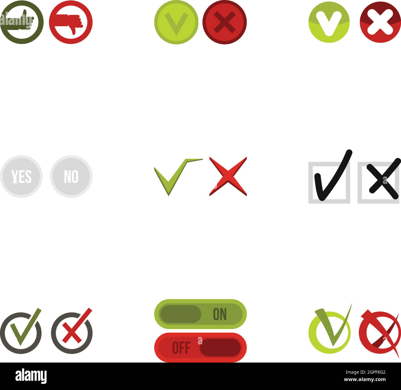 Choice icons set, flat style Stock Vector Image & Art - Alamy