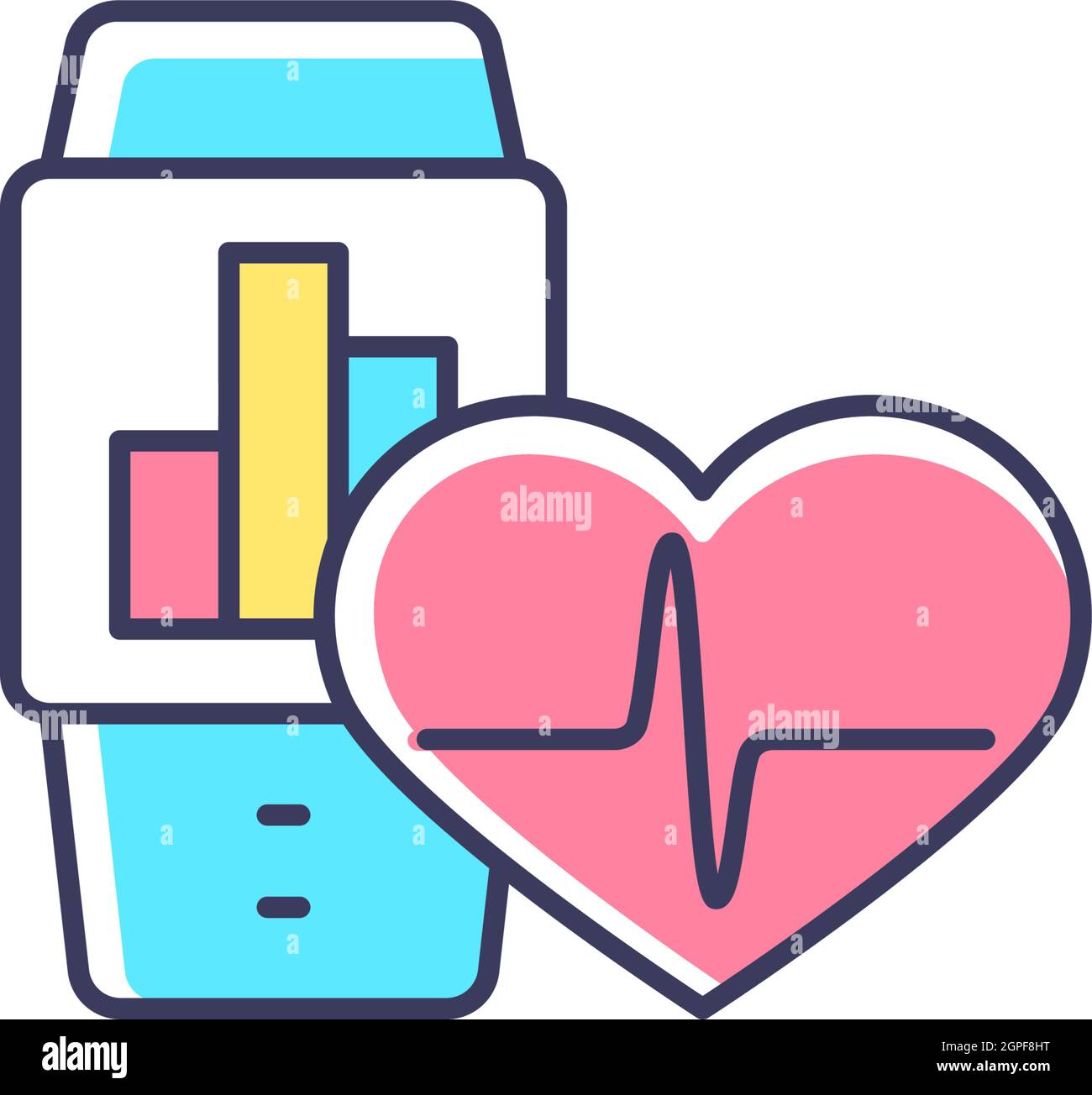 Health trackers for workers RGB color icon Stock Vector Image & Art - Alamy