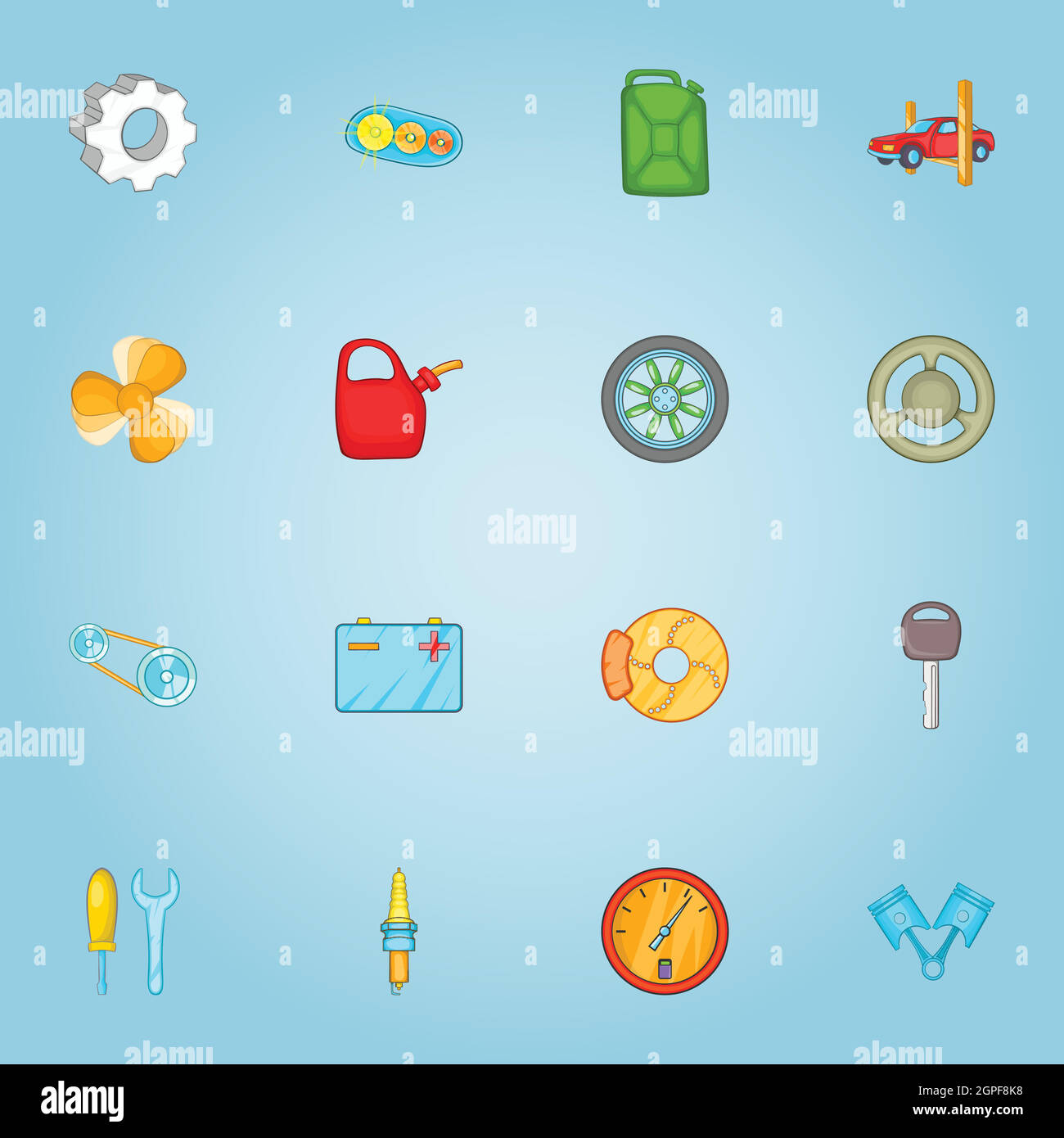 Repair machine icons set, cartoon style Stock Vector Image & Art - Alamy