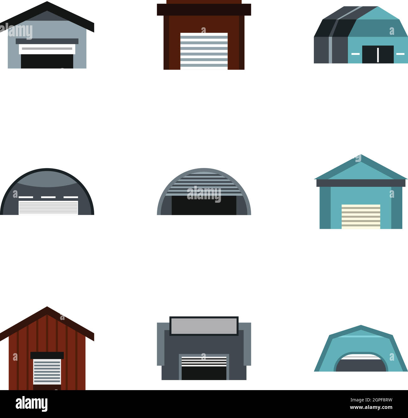 Wooden white garage Stock Vector Images - Alamy