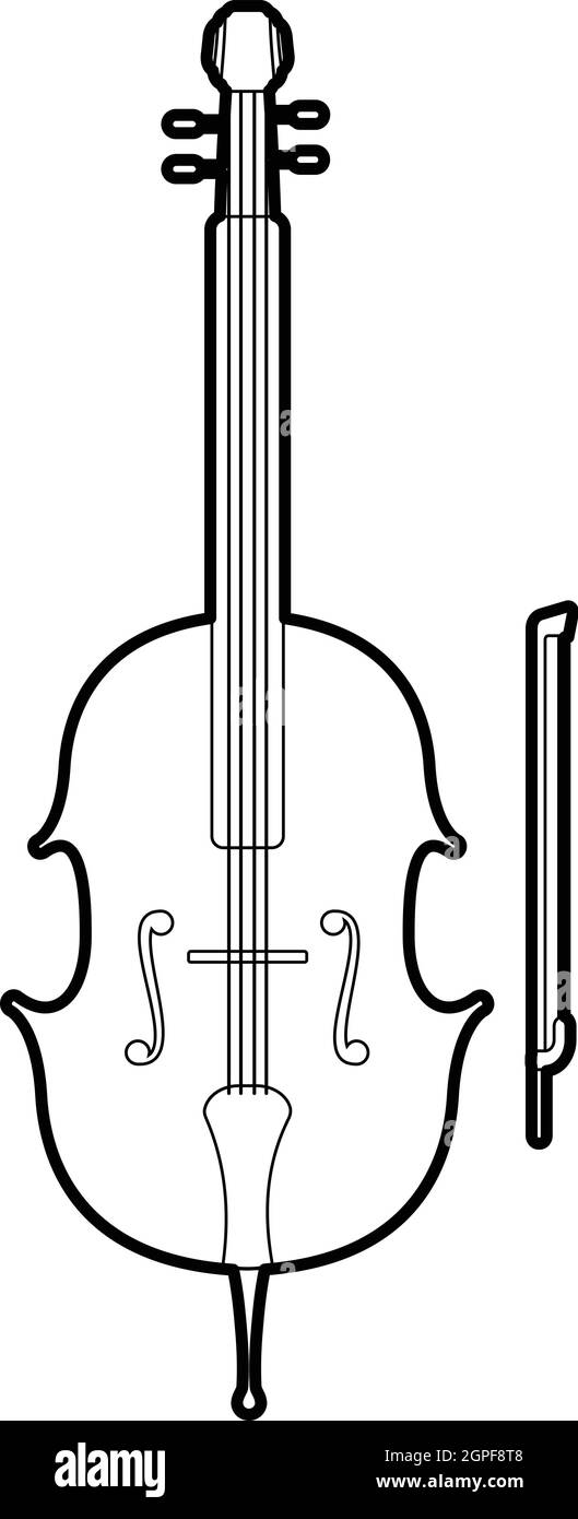 Violin icon, outline style Stock Vector Image & Art - Alamy
