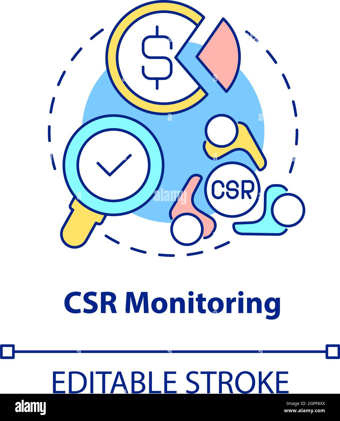 CSR monitoring concept icon Stock Vector Image & Art - Alamy