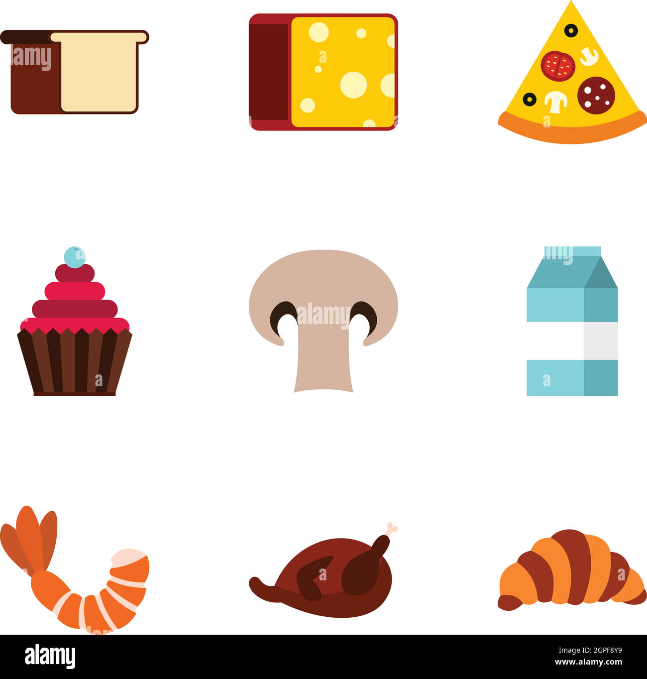 Turkey in flat style Cut Out Stock Images & Pictures - Alamy