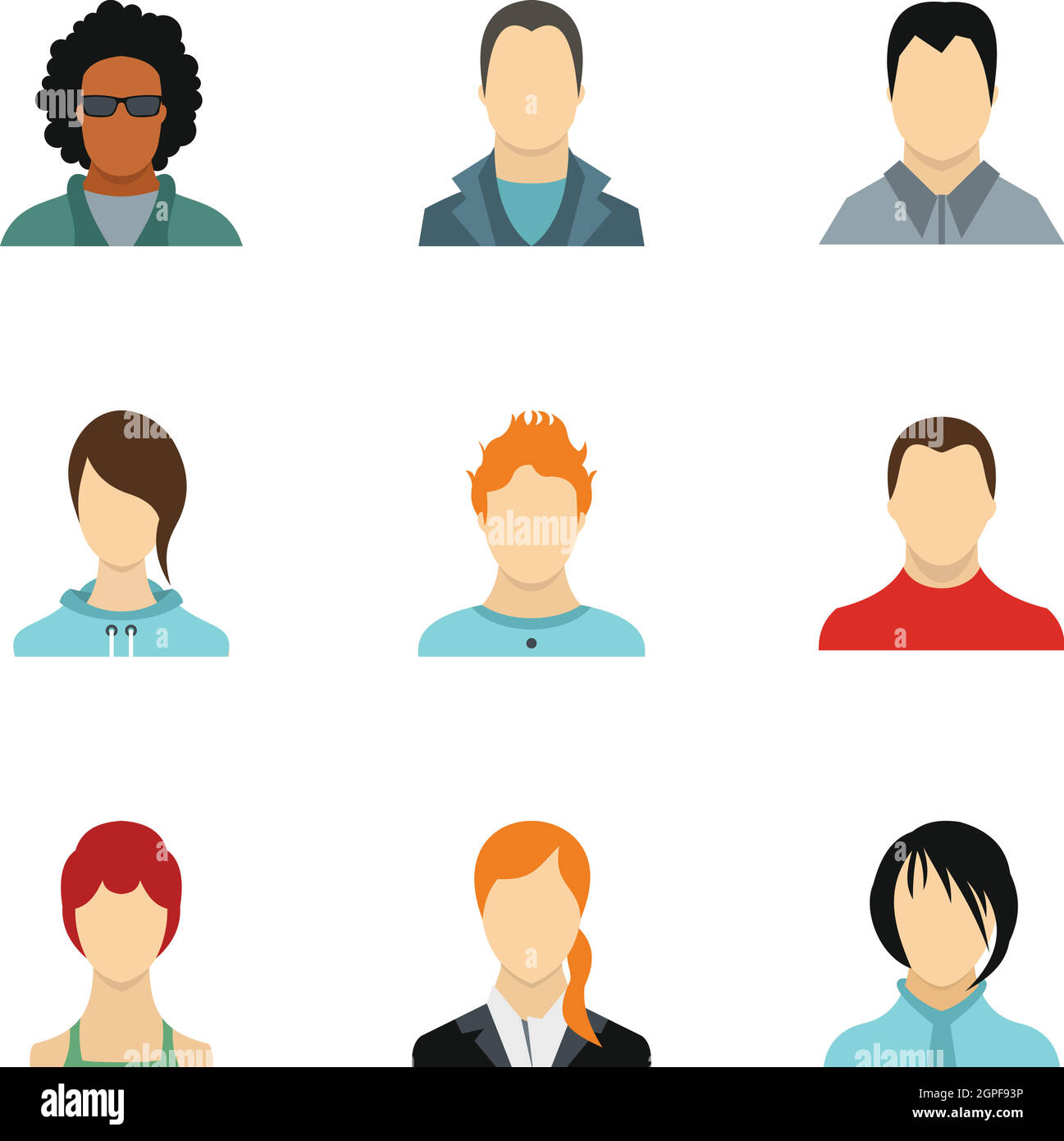 Types of avatar icons set, flat style Stock Vector Image & Art - Alamy