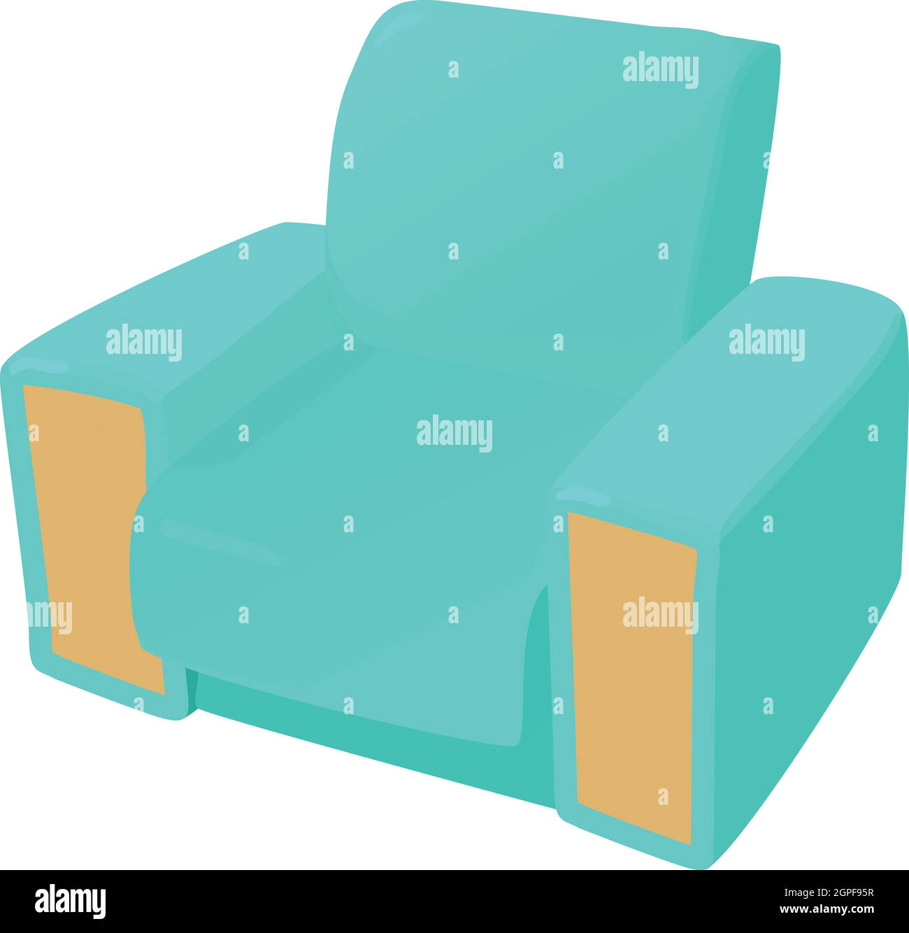 Arm chair icon, cartoon style Stock Vector Image & Art - Alamy