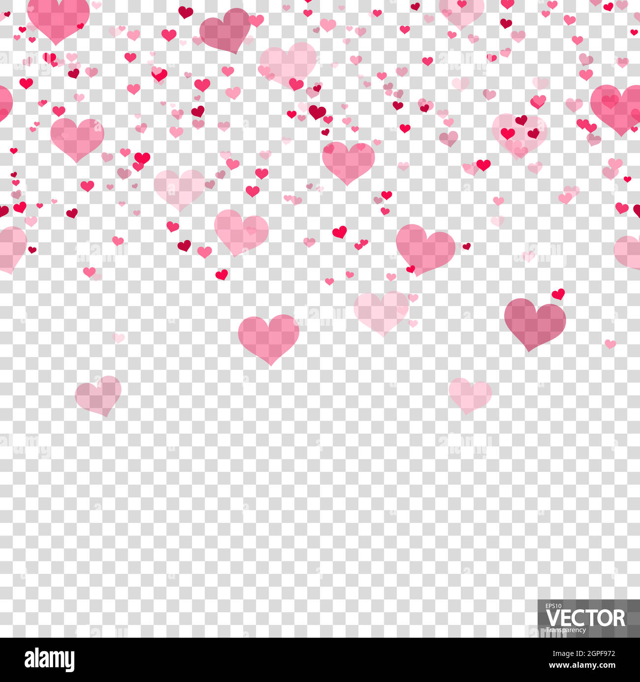 seamless confetti hearts background Stock Vector Image & Art - Alamy