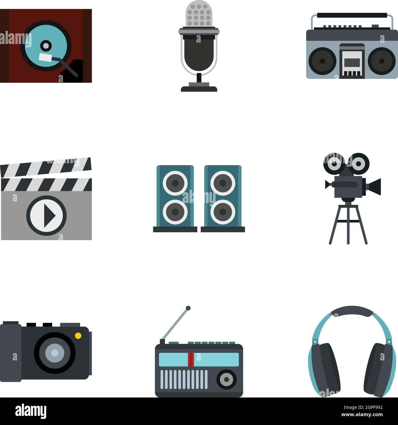 Digital broadcasting studio Stock Vector Images - Alamy