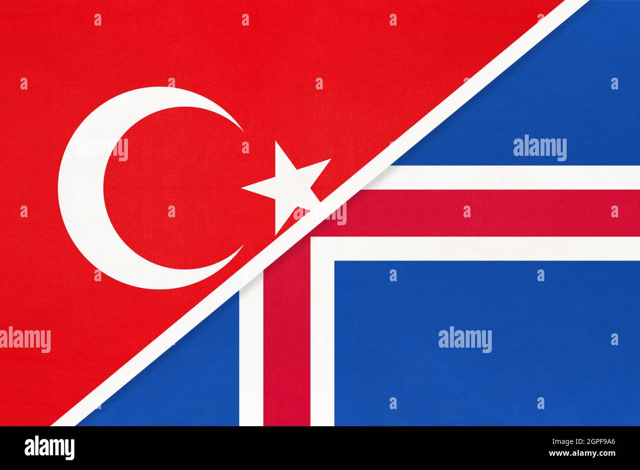 Turkey and Iceland, symbol of country. Turkish vs Icelandic national ...