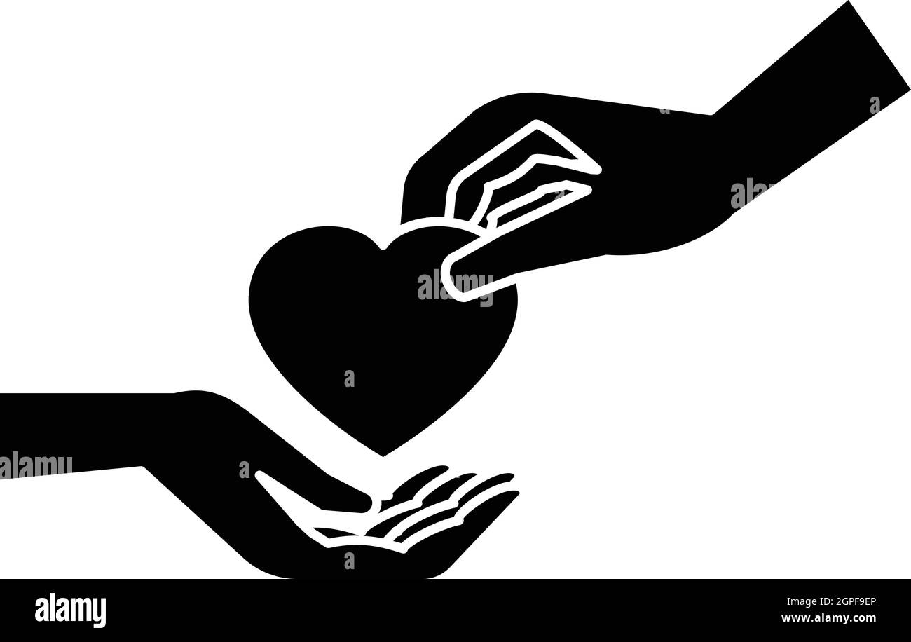 Heart shape holding finger Black and White Stock Photos & Images - Alamy