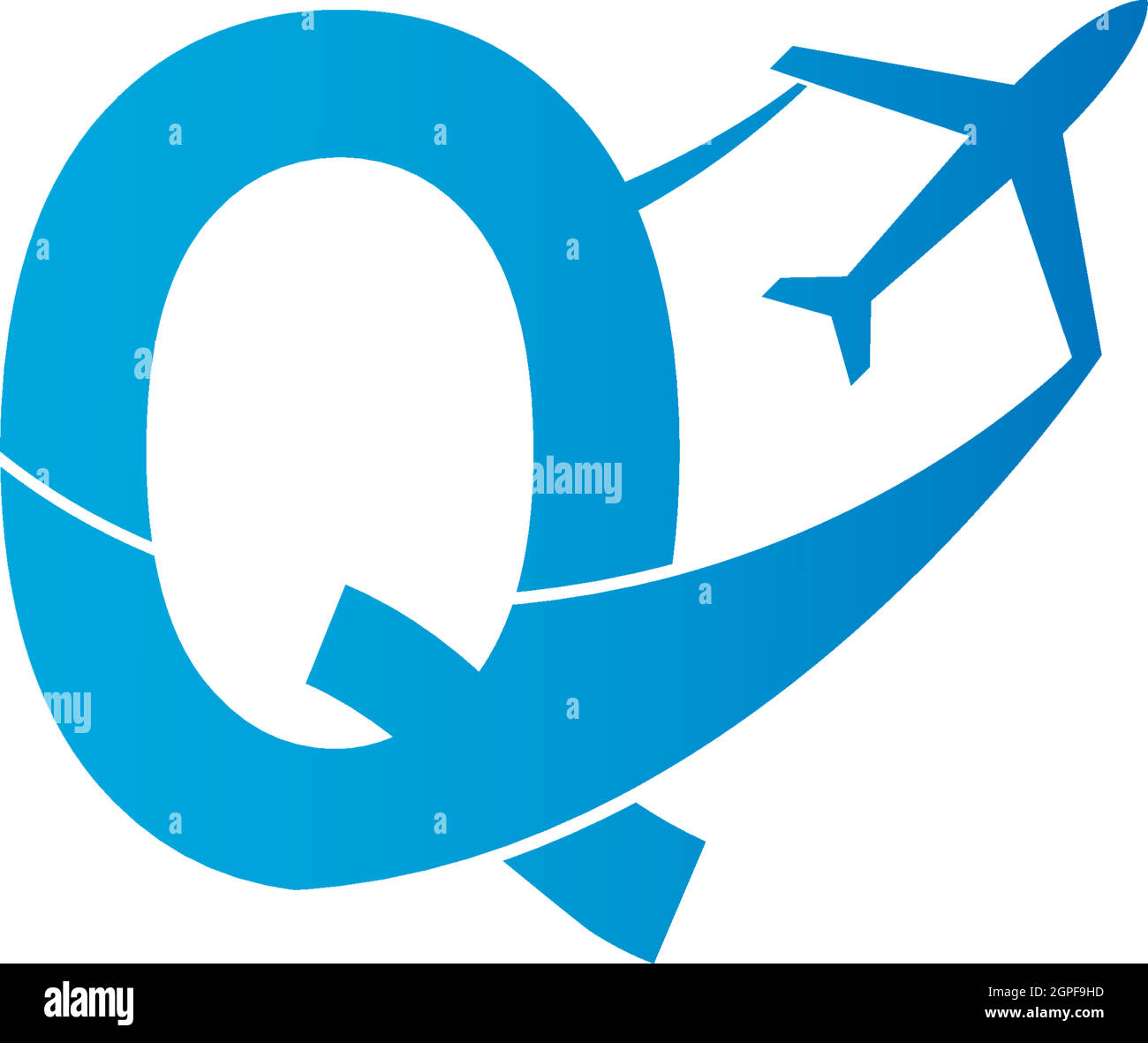 Letter Q with plane logo icon design vector illustration Stock Vector ...