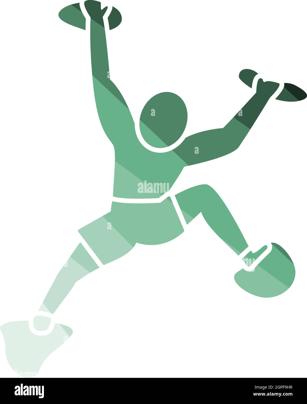 Young man bouldering Stock Vector Images - Alamy