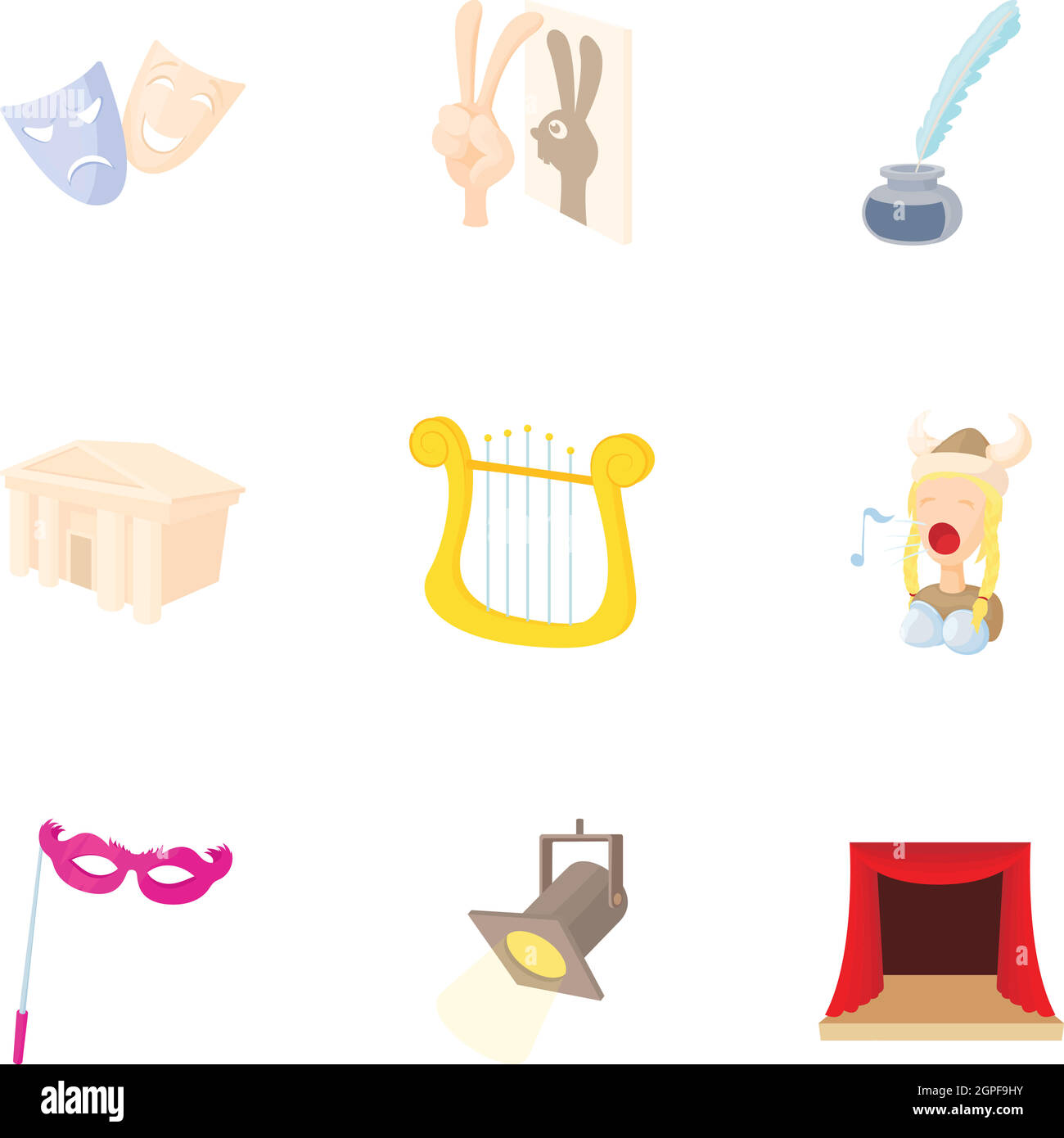 Vector cartoon stage set Stock Vector Images - Alamy