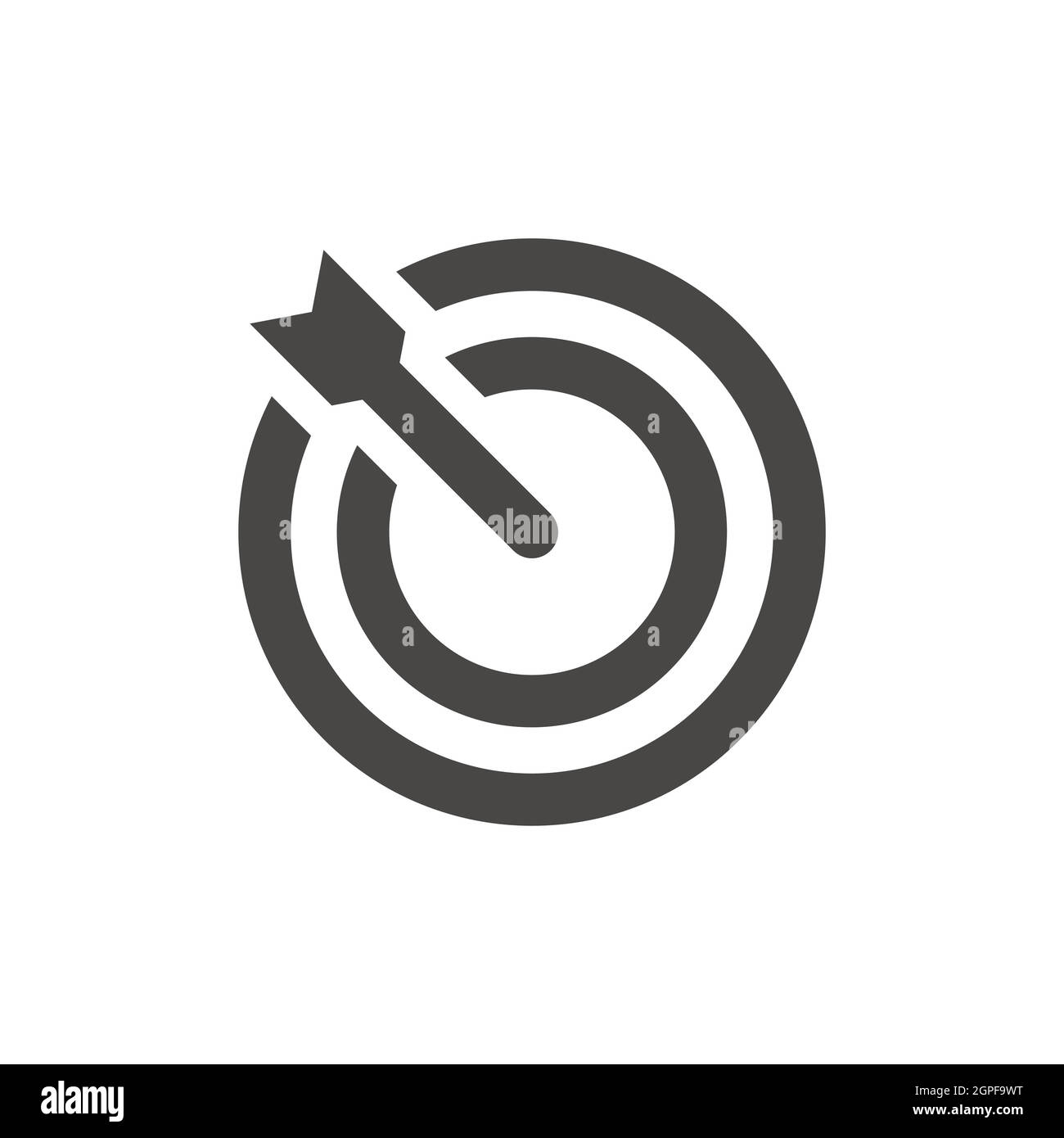 Target arrow black vector Black and White Stock Photos & Images - Alamy
