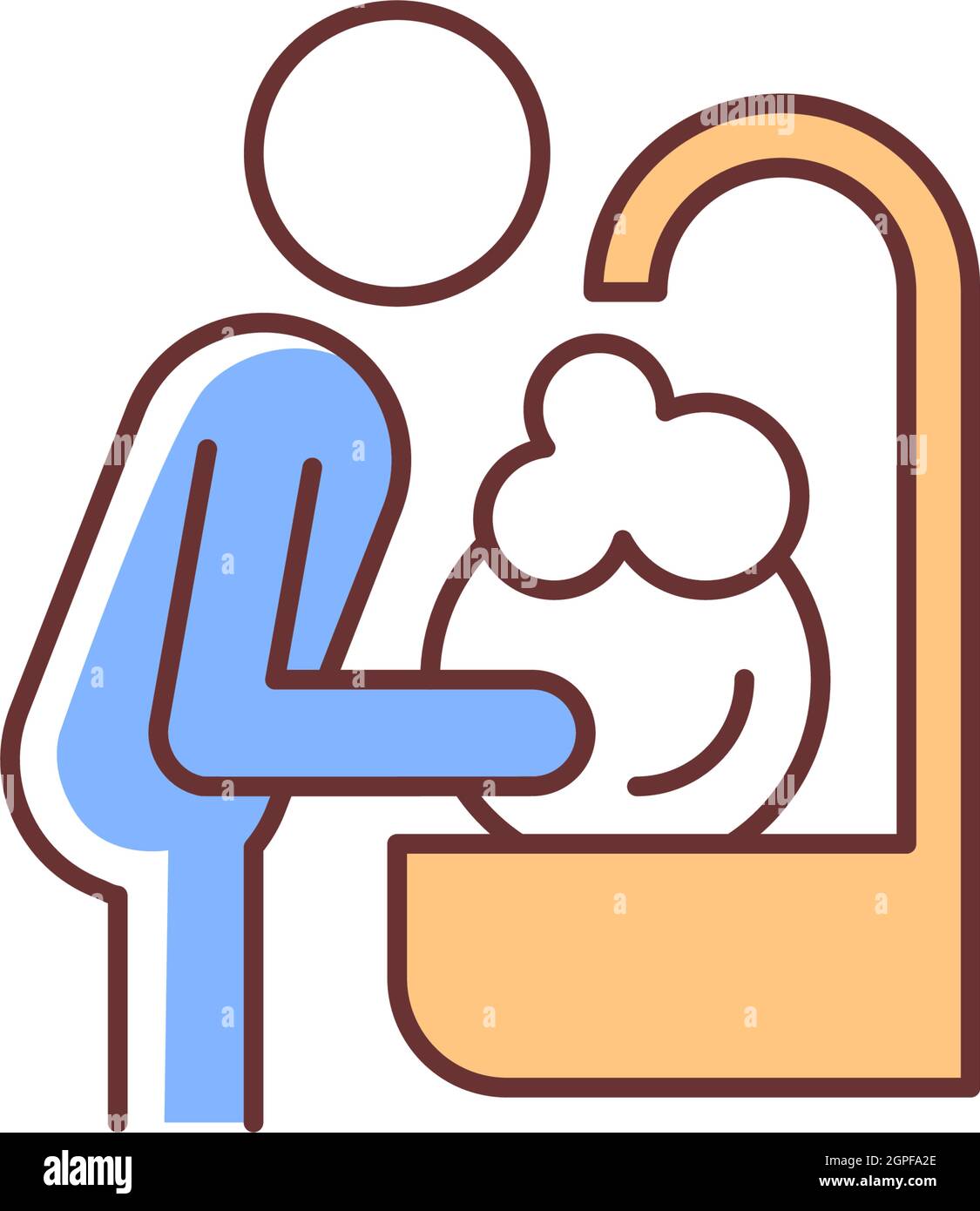 Wash dishes RGB color icon Stock Vector Image & Art - Alamy