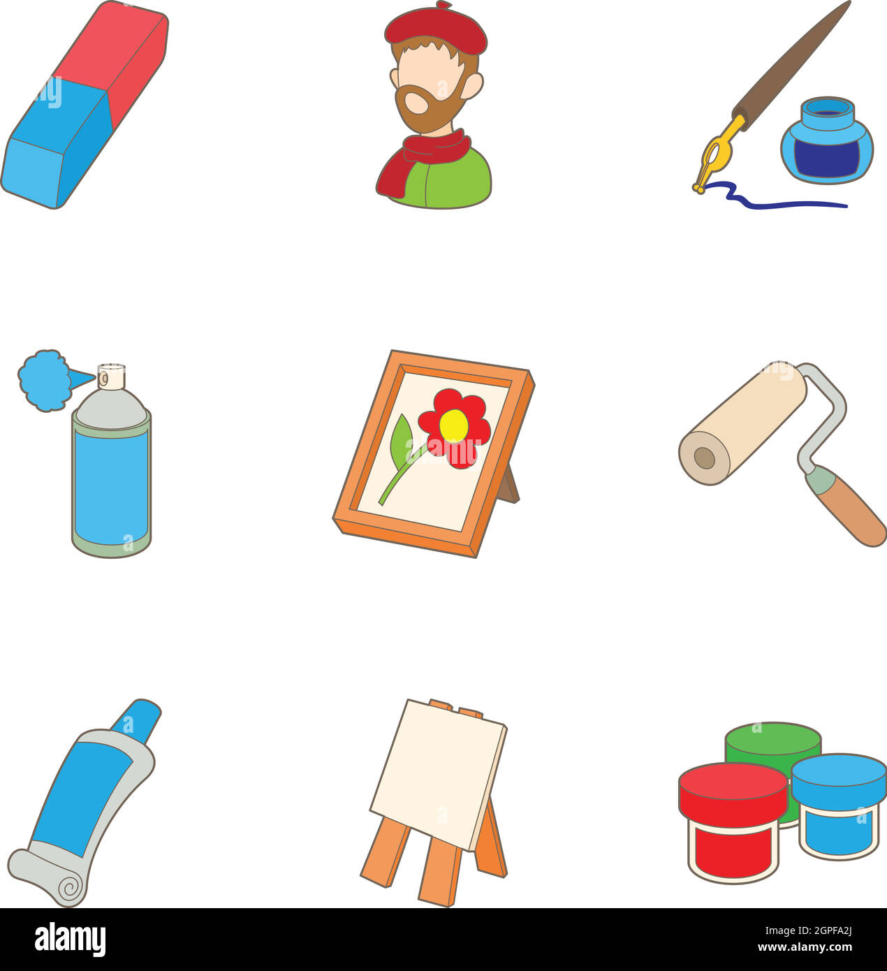 Creativity art icons set, cartoon style Stock Vector Image & Art - Alamy