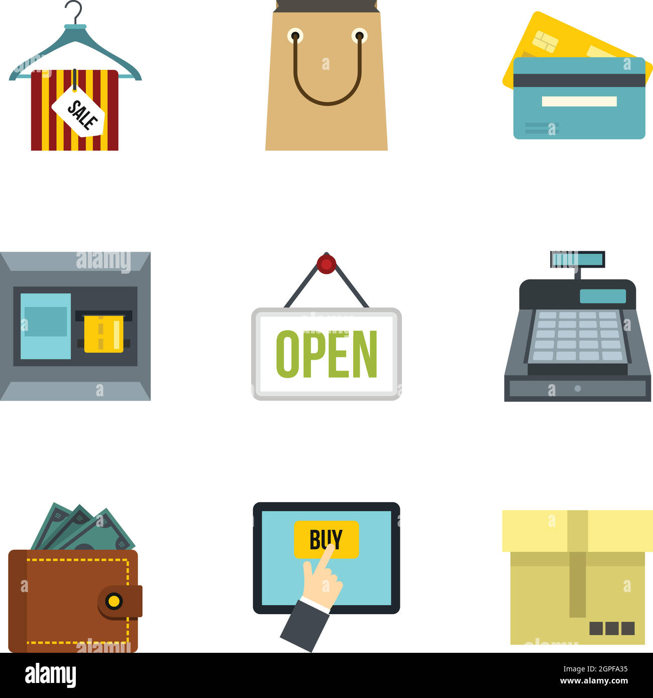 Online purchase icons set, flat style Stock Vector Image & Art - Alamy
