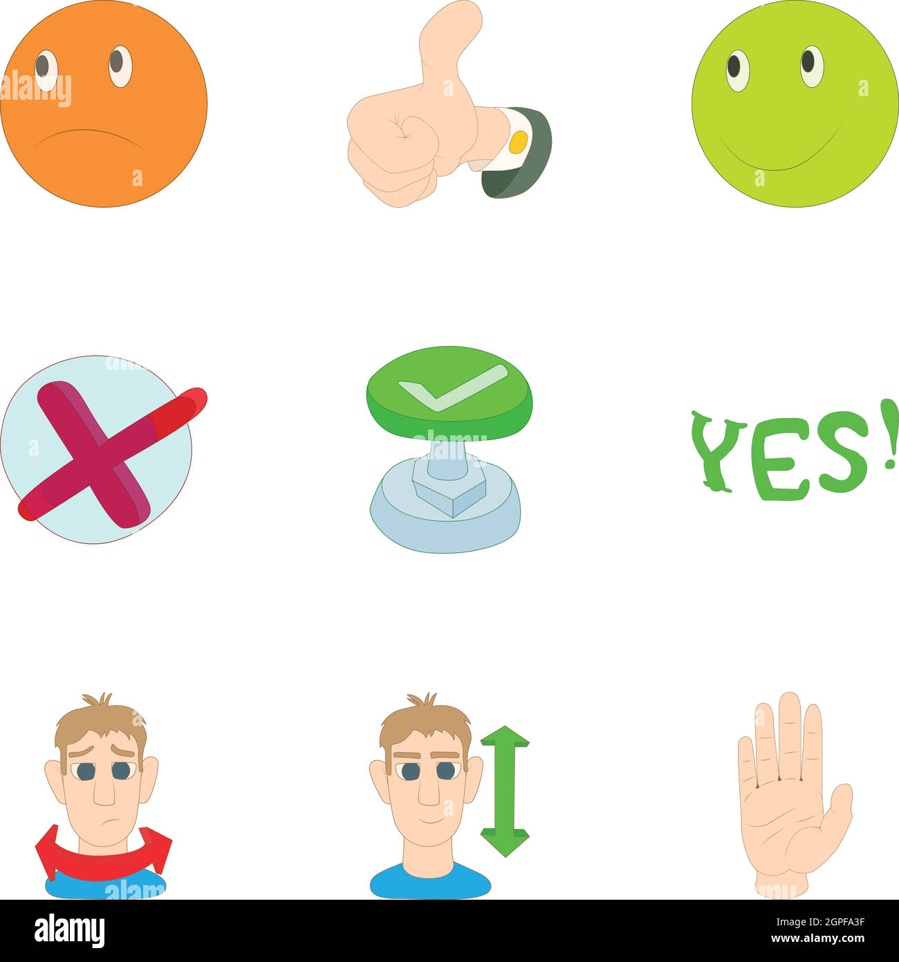 Choice icons set, cartoon style Stock Vector Image & Art - Alamy