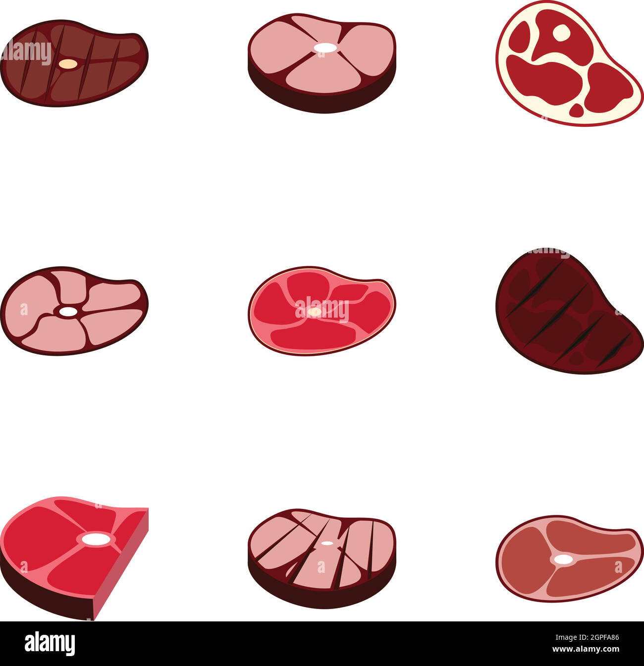 Veal icons set, flat style Stock Vector Image & Art - Alamy