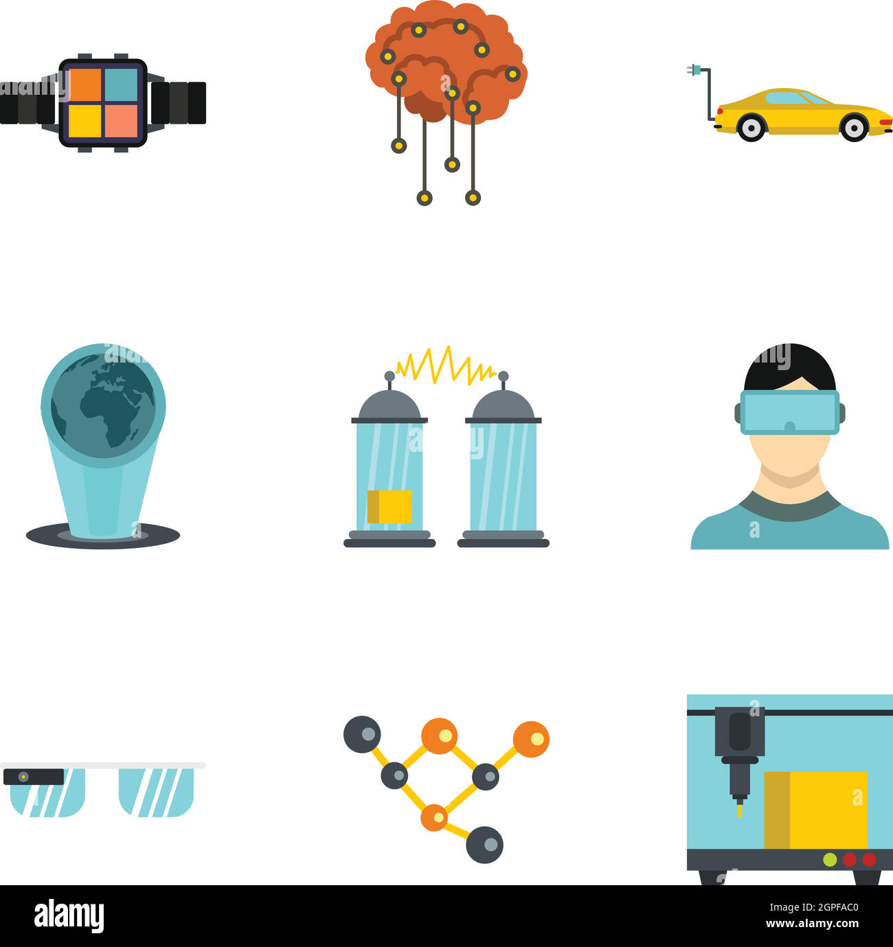 Innovation icons set, flat style Stock Vector Image & Art - Alamy