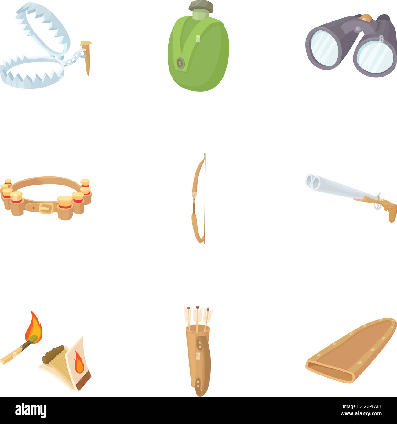 Bird hunting icons set, cartoon style Stock Vector Image & Art - Alamy