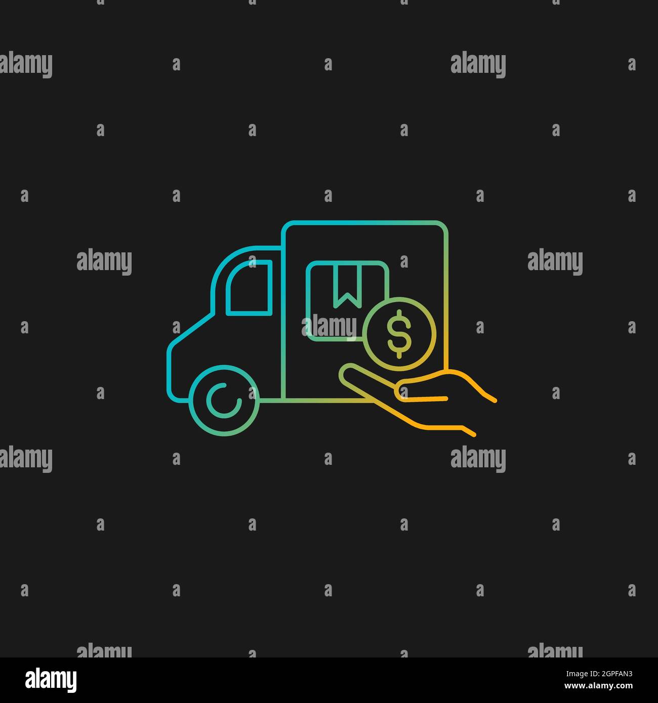 Relocation assistance gradient vector icon for dark theme Stock Vector ...