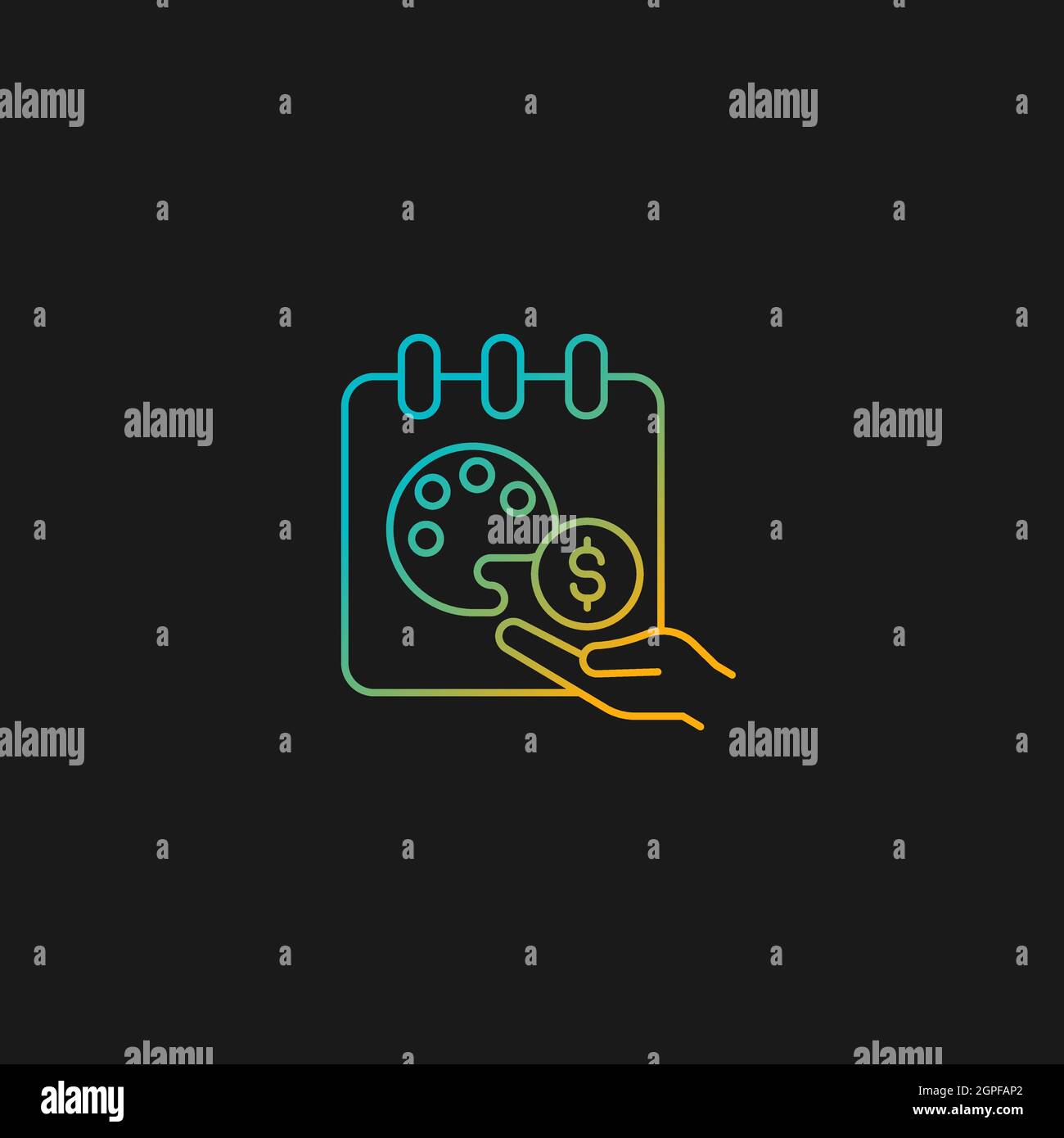 Paid sabbatical leave gradient vector icon for dark theme Stock Vector ...