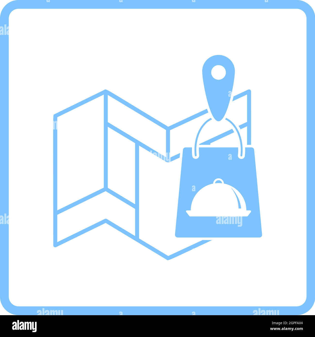 Food blue square web Stock Vector Images - Alamy