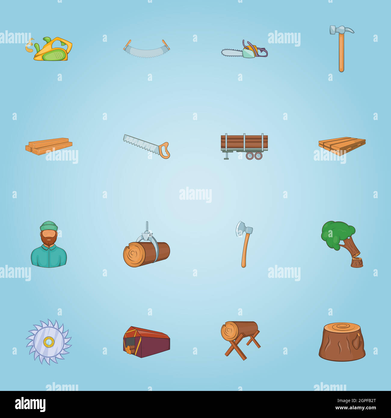 Chainsaw trees Stock Vector Images - Alamy