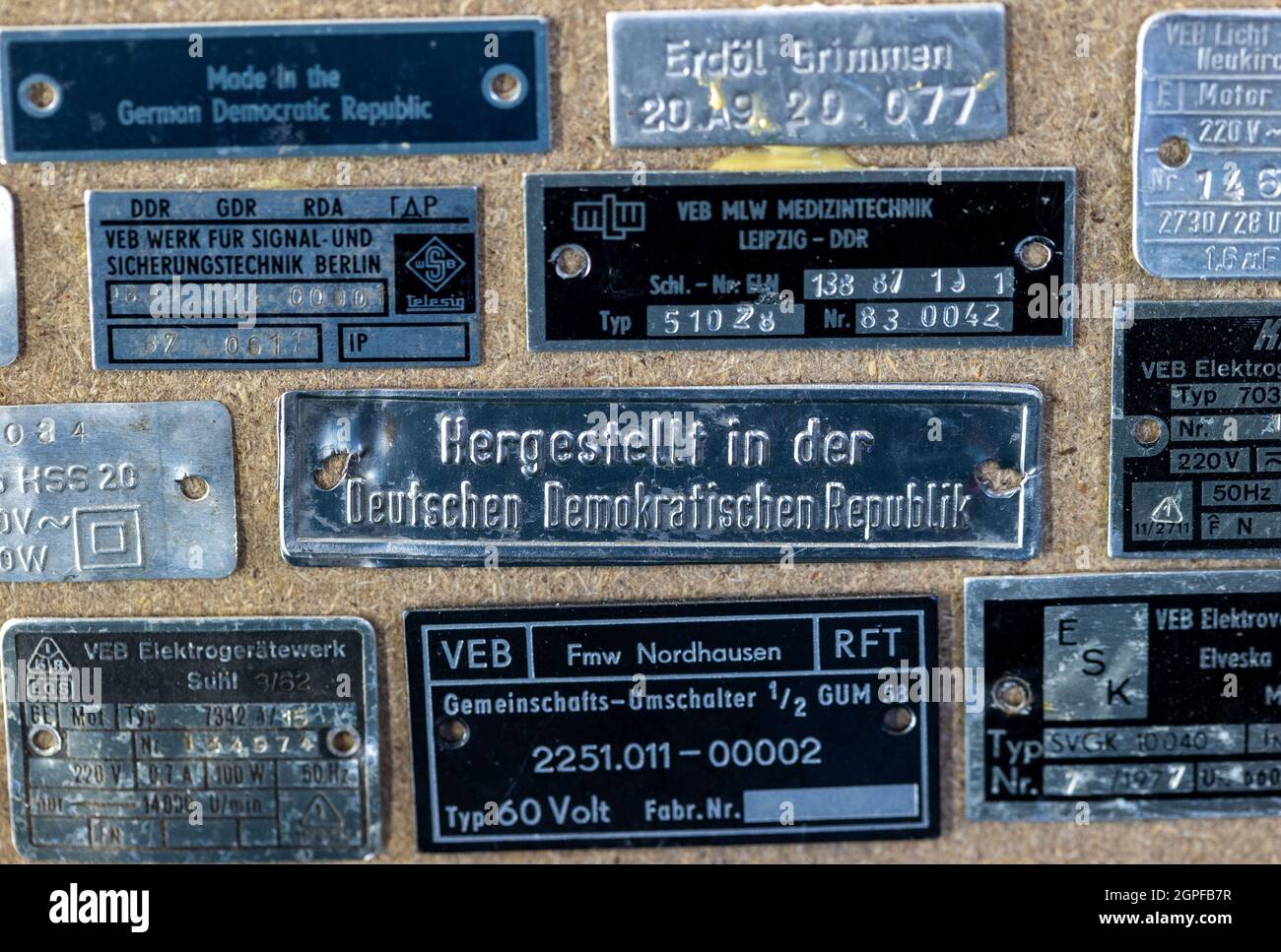 Dabel, Germany. 29th Sep, 2021. A tin plate with the inscription "Made ...