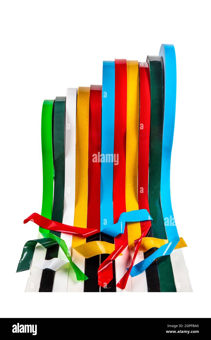 Foam Tapes. Double sided tape roll on white background. Two sided ...