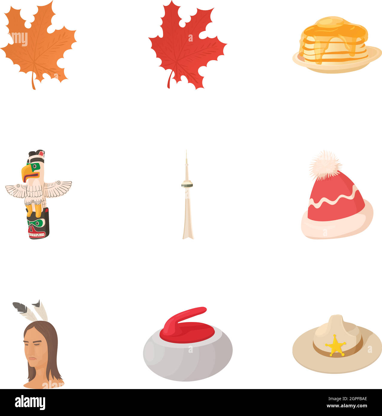 Canada icons set, cartoon style Stock Vector Image & Art - Alamy