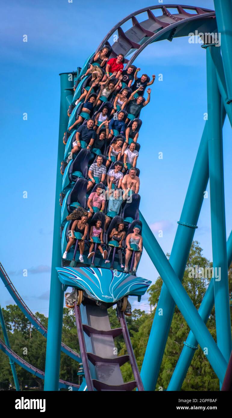 Orlando, Florida. September 28, 2021. People enjoying terrific Mako ...
