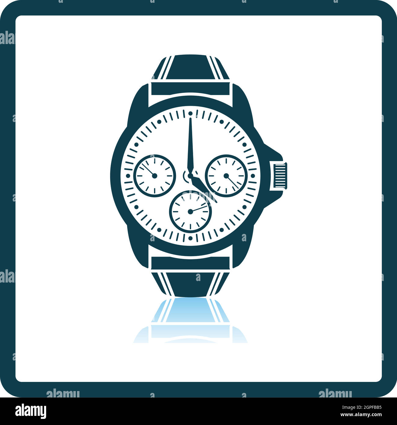 Wrist watch icon blue hi-res stock photography and images - Alamy