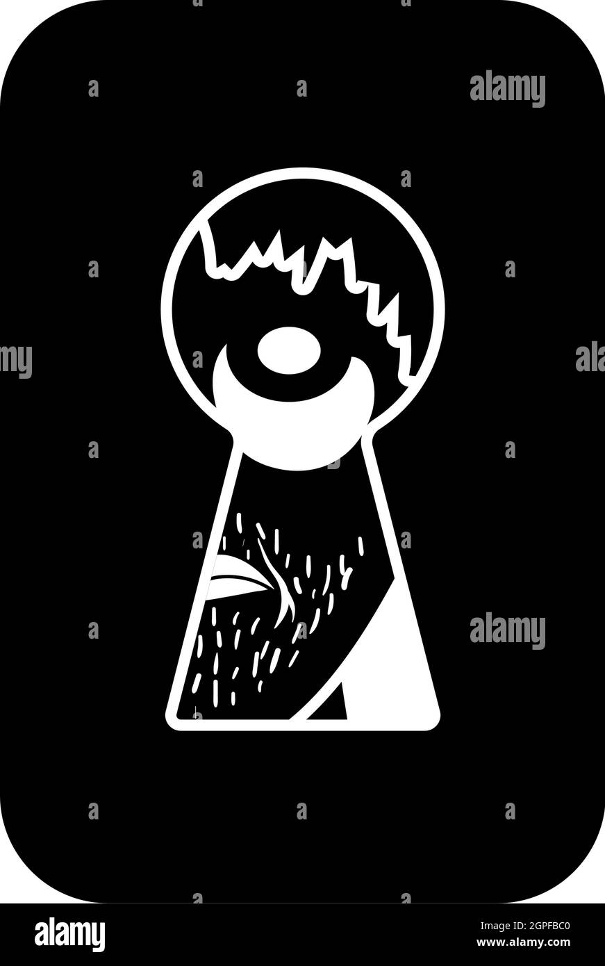 Criminal Peeping Through Keyhole Icon Stock Vector Image & Art - Alamy
