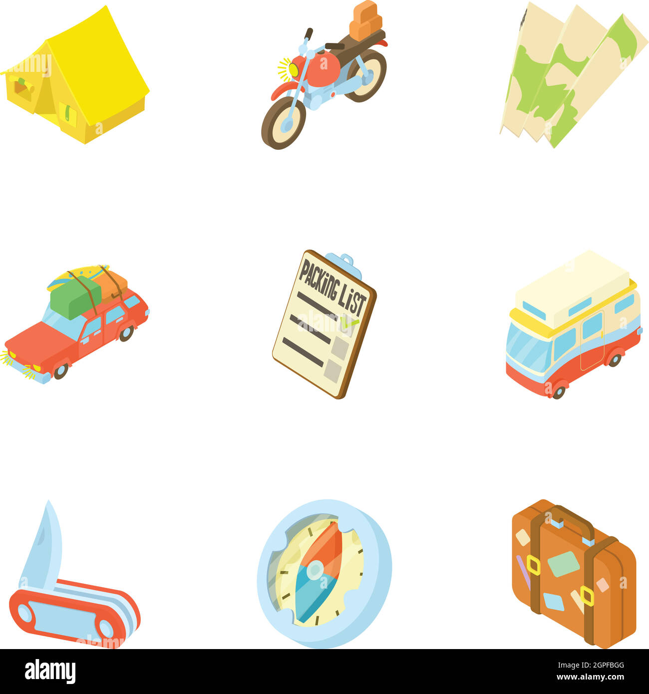 Packing icon set cartoon Stock Vector Images - Alamy