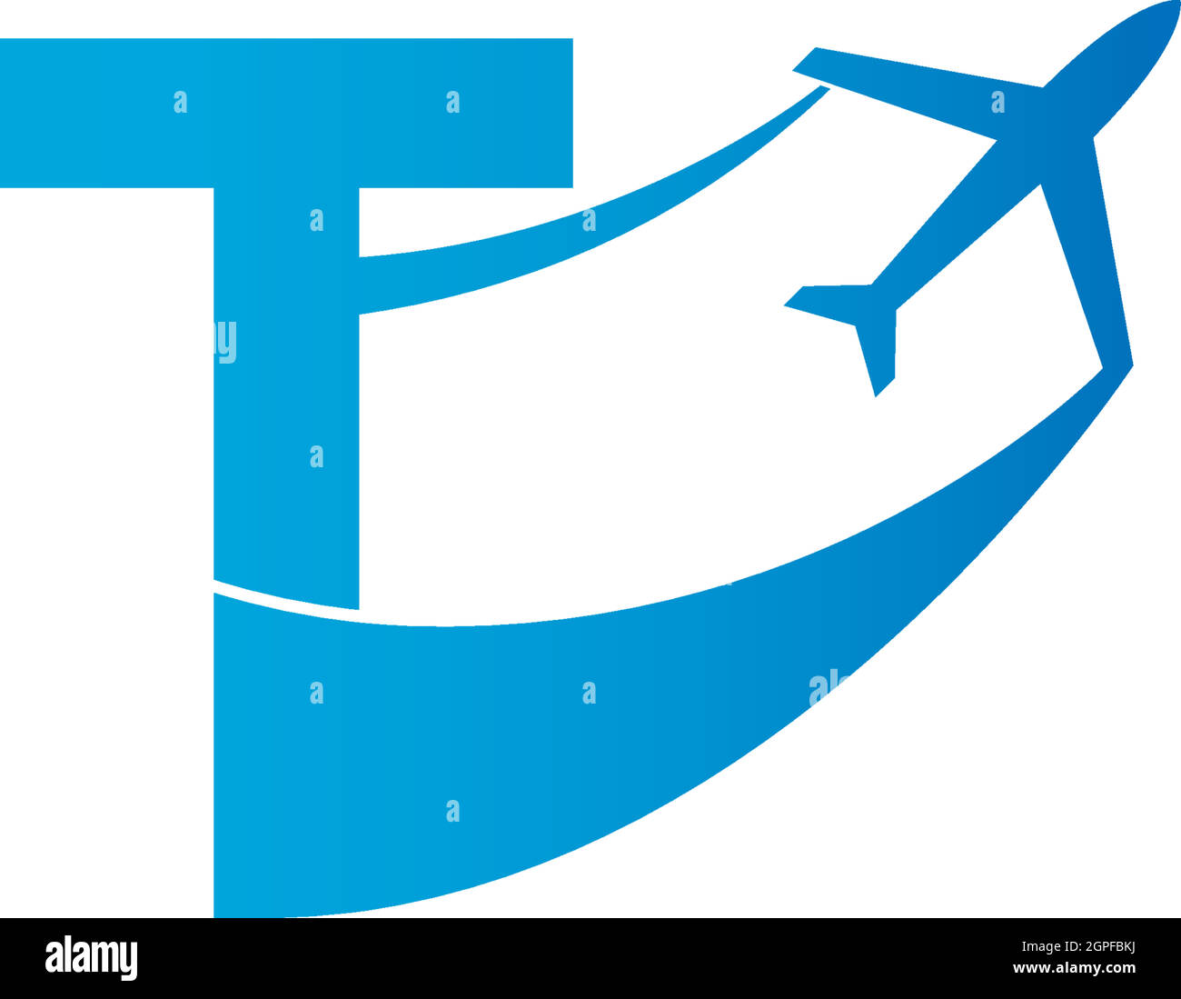 Letter T with plane logo icon design vector illustration Stock Vector ...