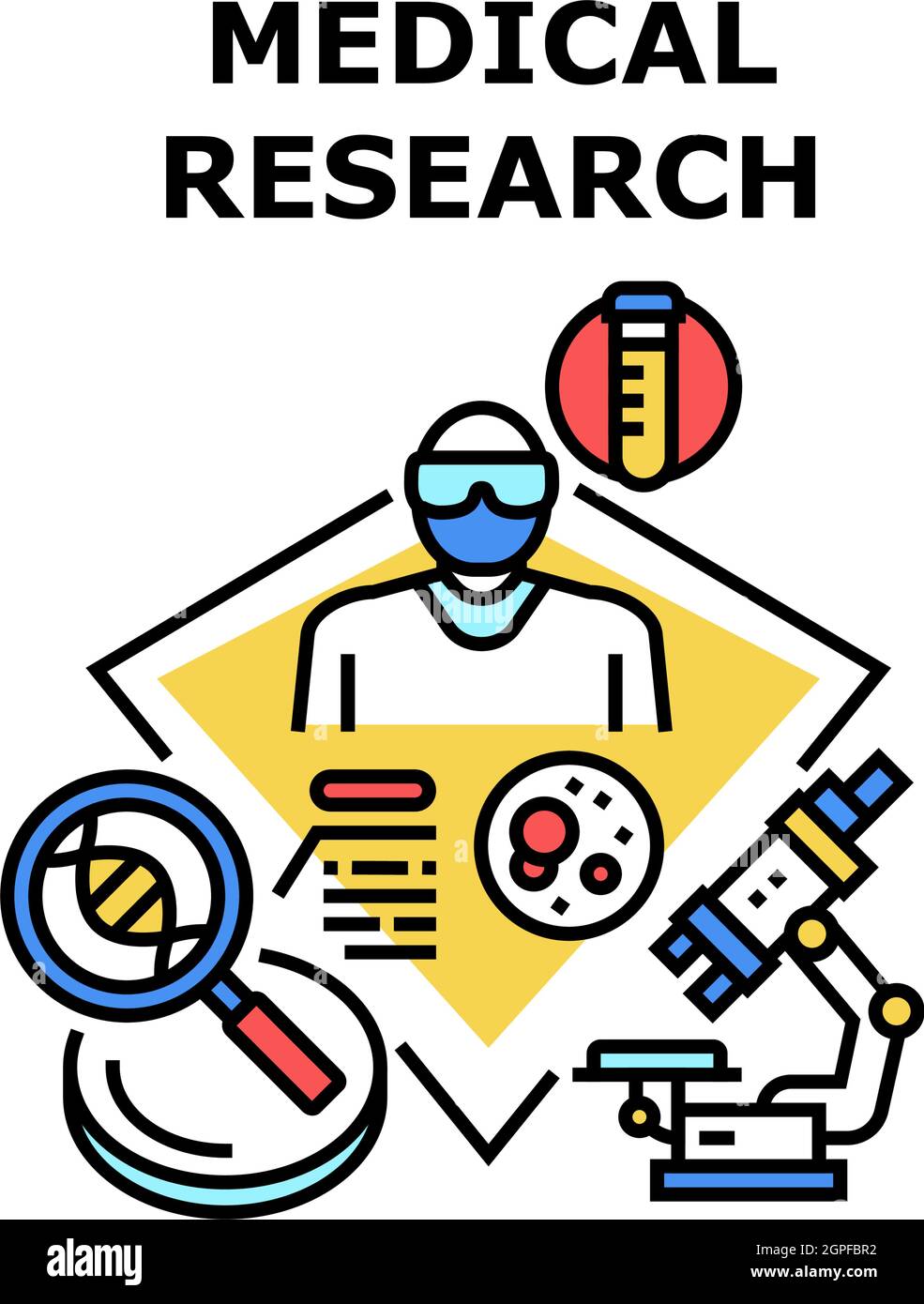 Medical Research Vector Concept Color Illustration Stock Vector Image ...