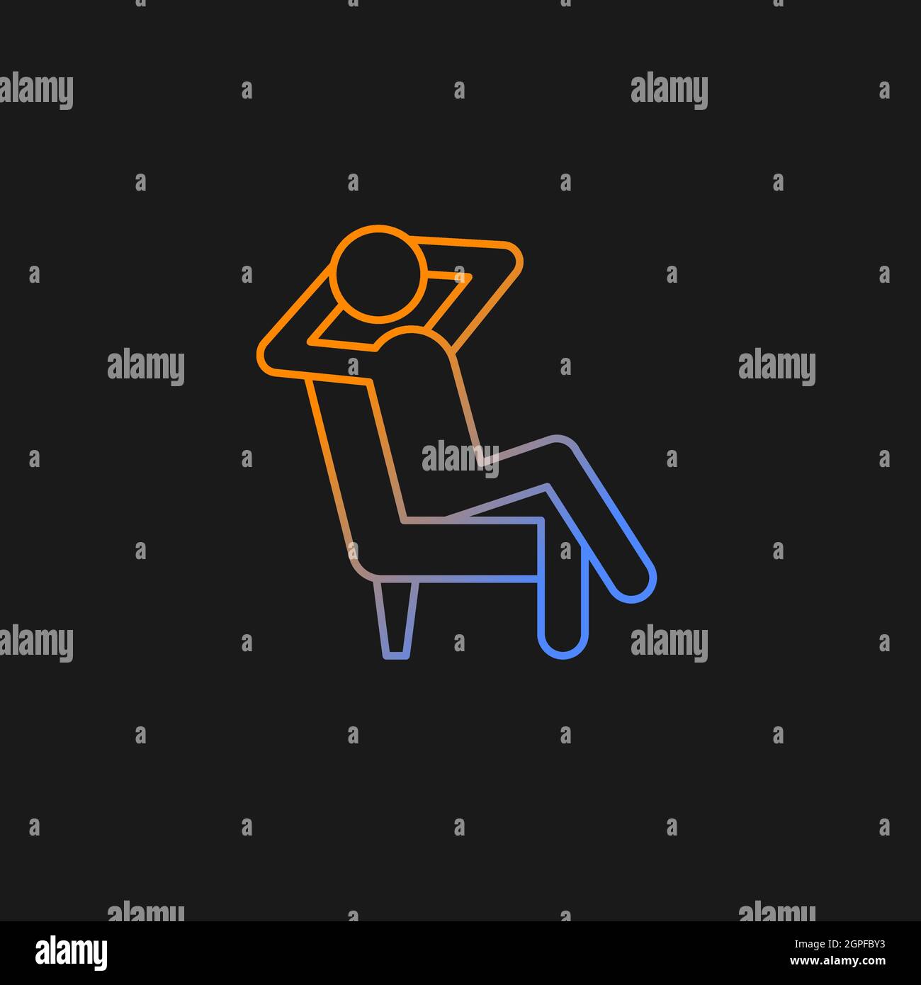 Relax gradient vector icon for dark theme Stock Vector Image & Art - Alamy