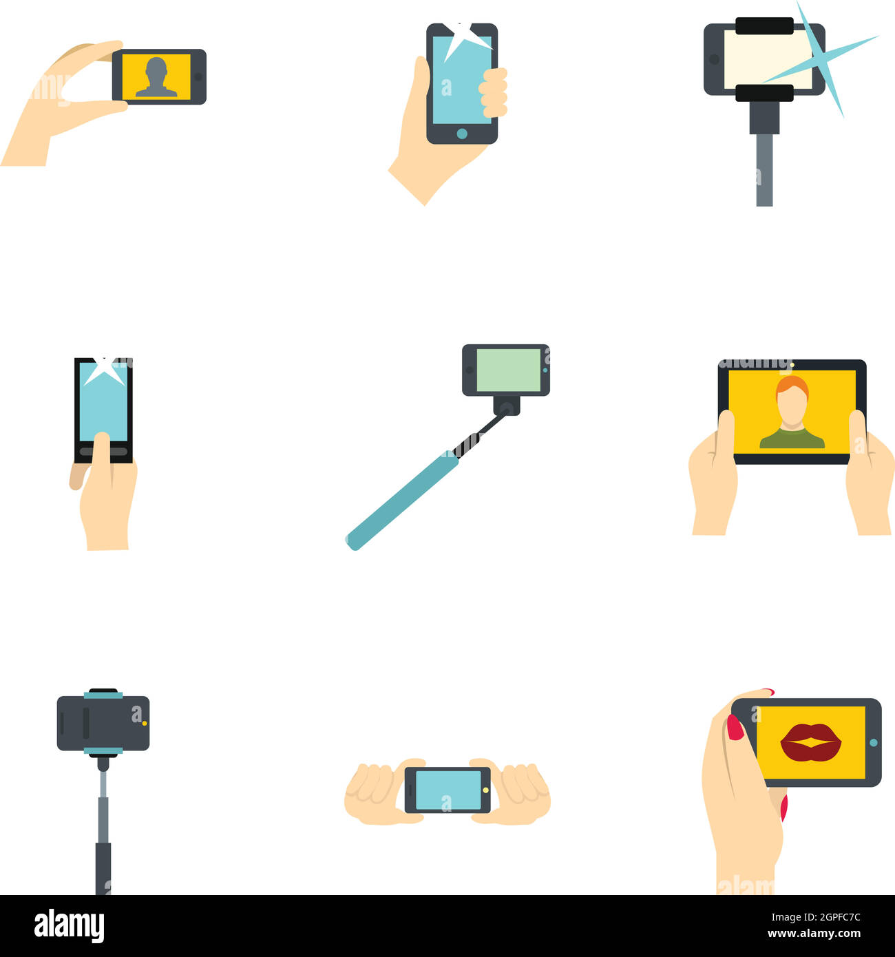 Hands girl mobile phone Cut Out Stock Images & Pictures - Alamy