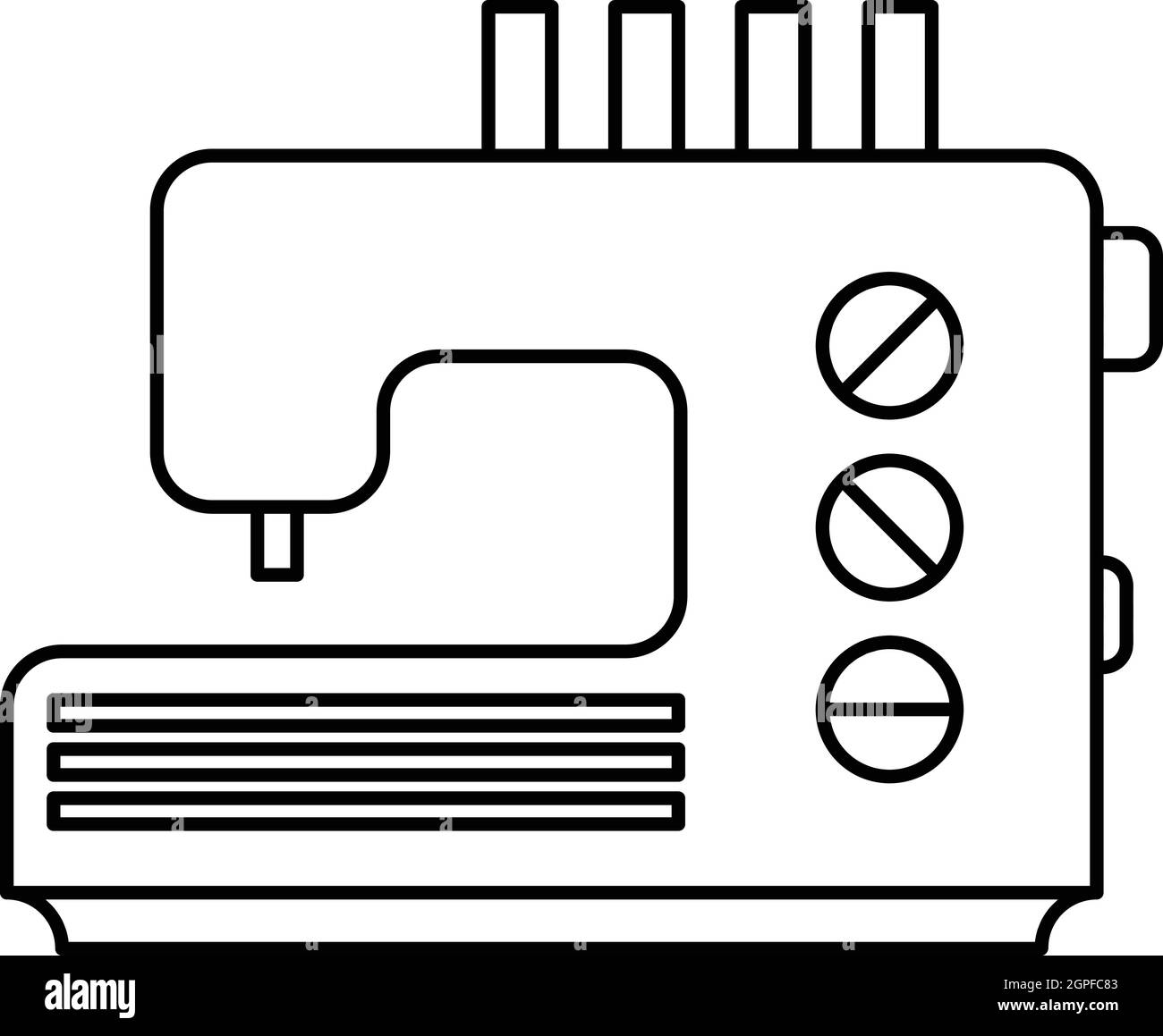 Sewing machine icon, outline style Stock Vector Image & Art - Alamy
