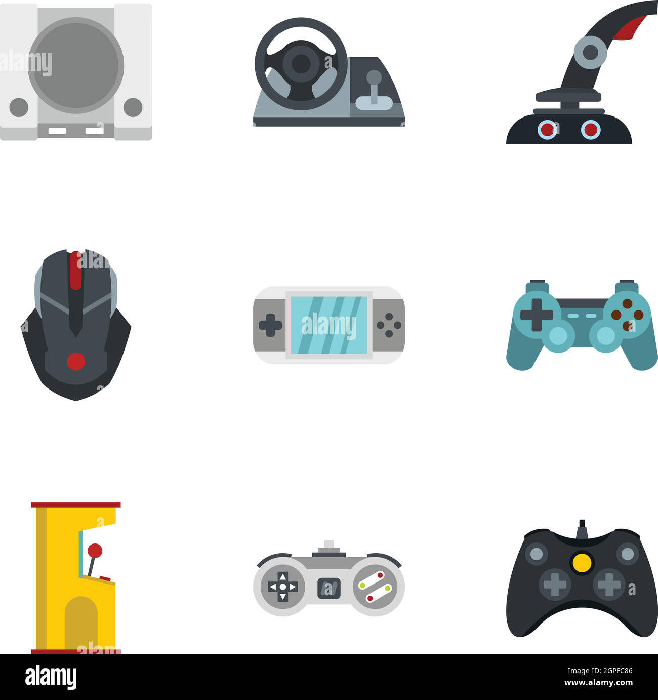 Fantasy games icons set, flat style Stock Vector Image & Art - Alamy