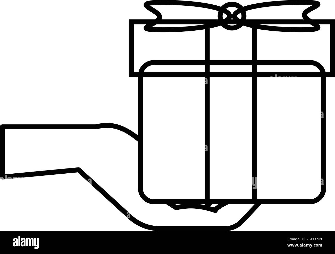 Woman holding hand palm Stock Vector Images - Alamy