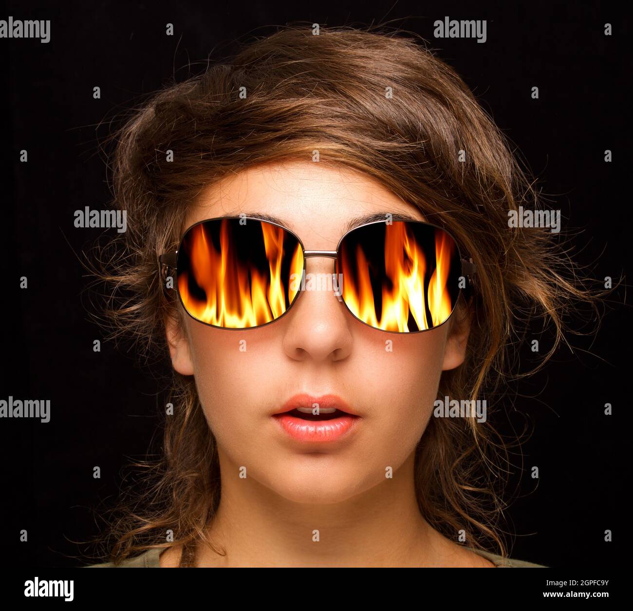 Reflection fire hi-res stock photography and images - Alamy