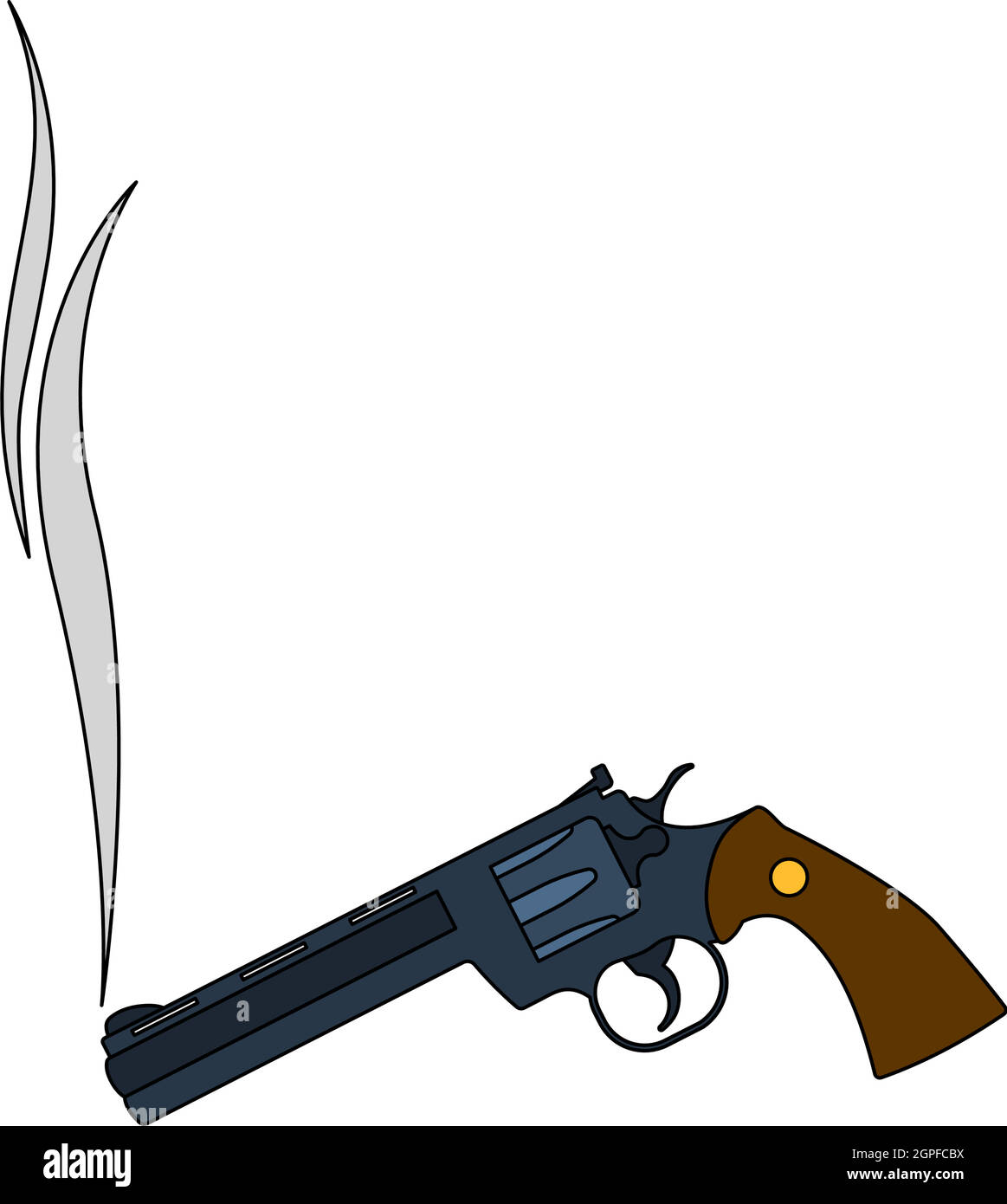 Smoking Revolver Icon Stock Vector Image & Art - Alamy