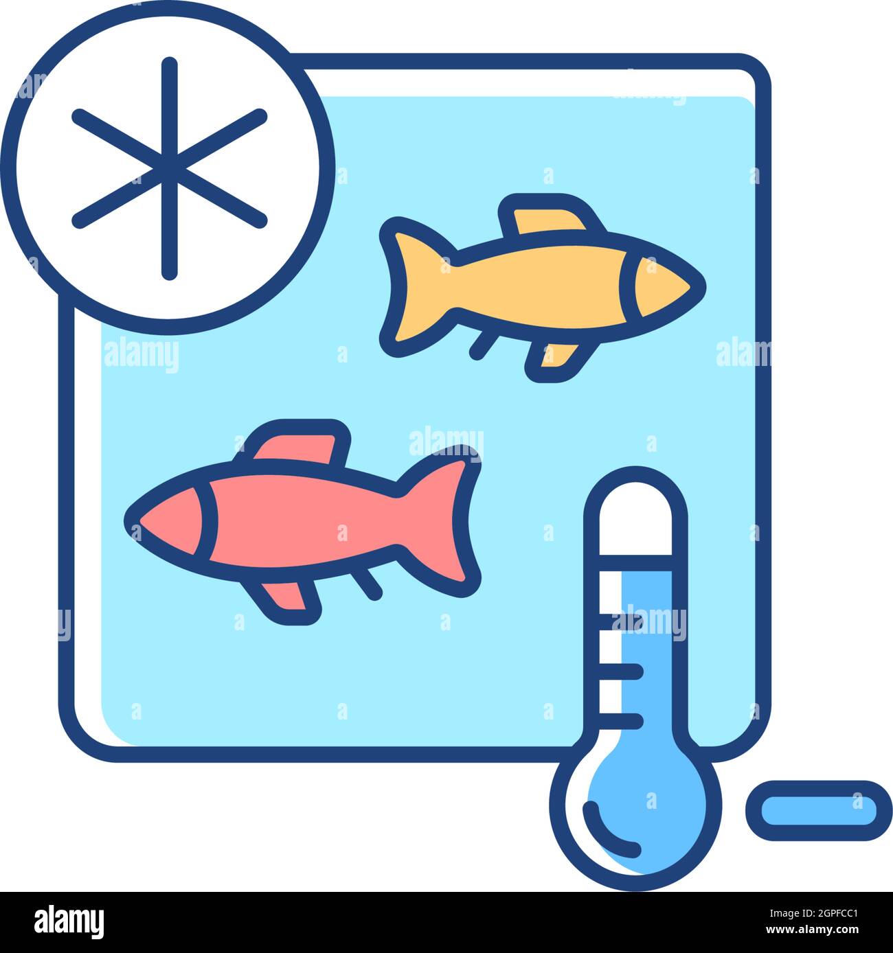 Fish storing RGB color icon Stock Vector Image & Art - Alamy