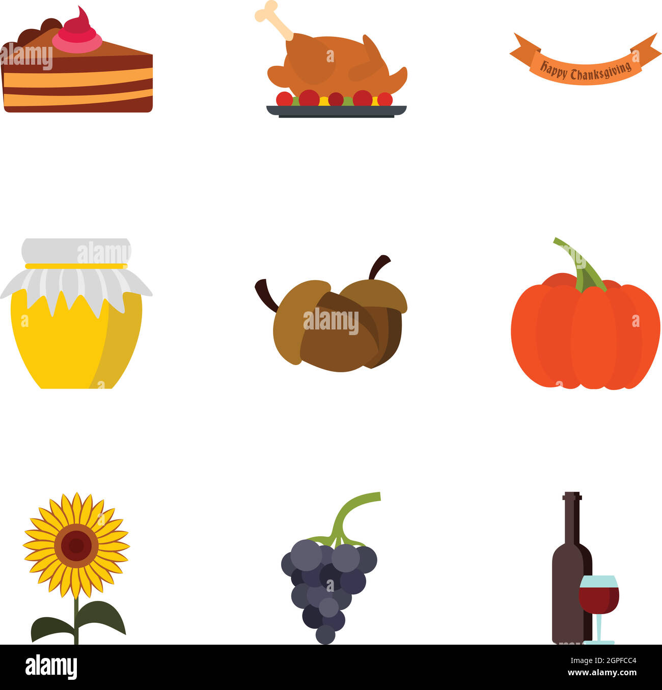 Autumn festival icons set, flat style Stock Vector Image & Art - Alamy