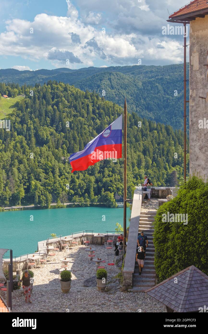 Top of the Bled Castle Stock Photo - Alamy