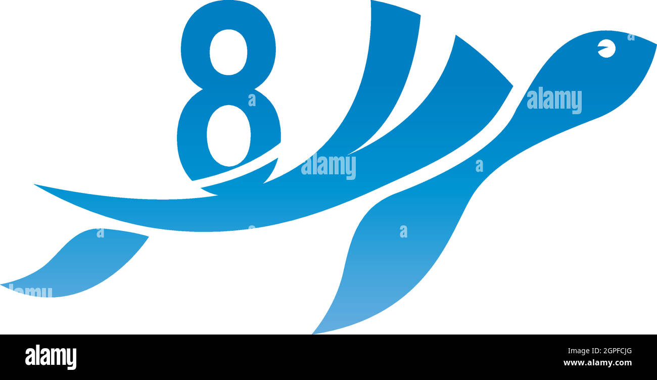 Number logo design Cut Out Stock Images & Pictures - Alamy